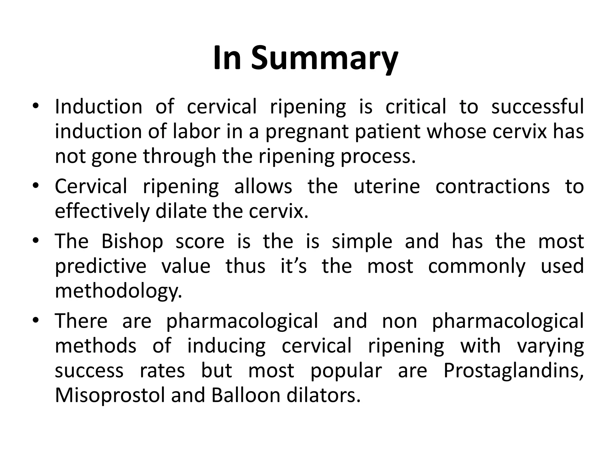 Cervical ripening and the bishop score | PPTX