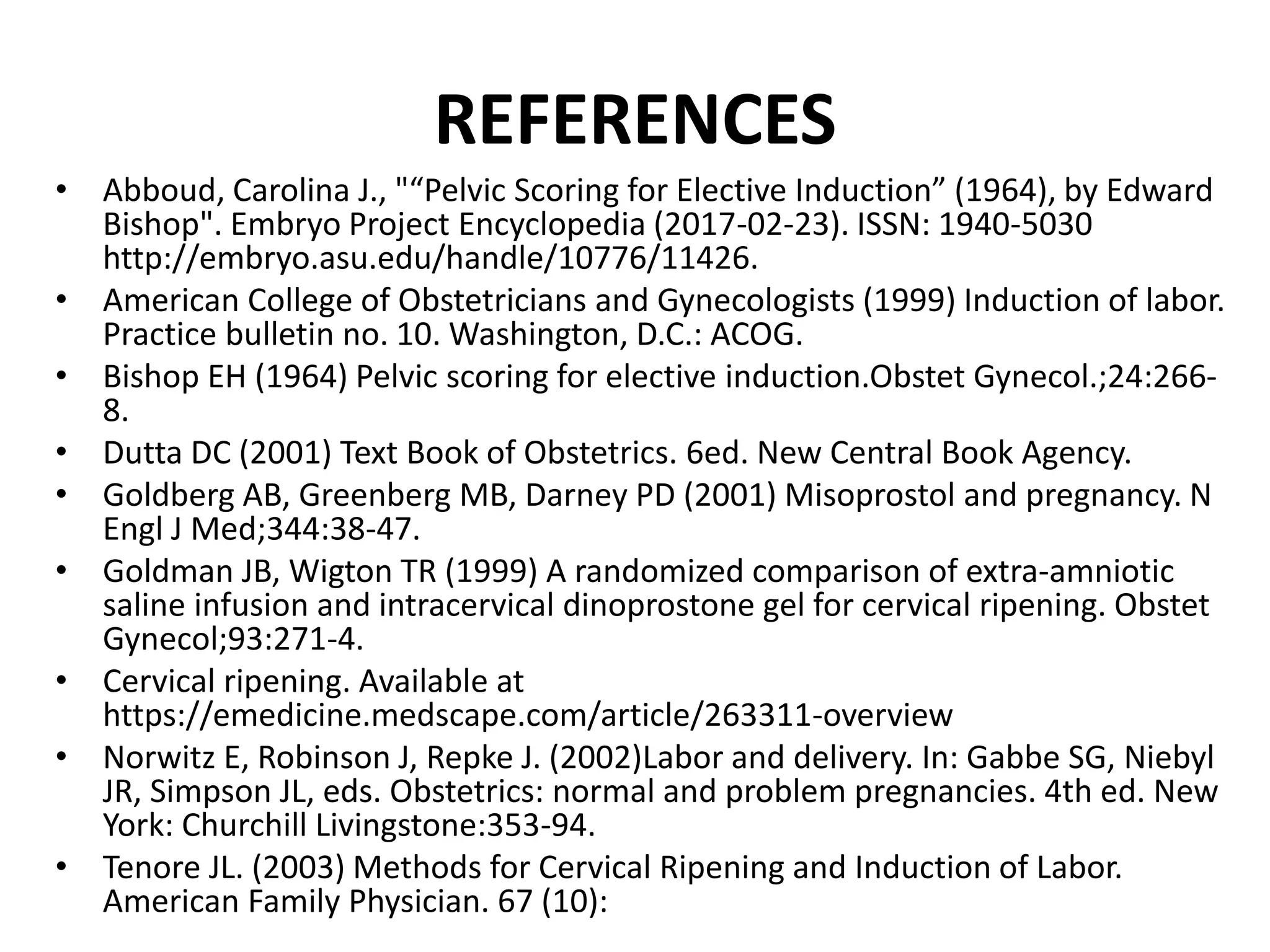 Cervical ripening and the bishop score | PPTX