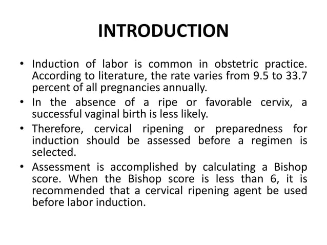 Cervical ripening and the bishop score | PPTX