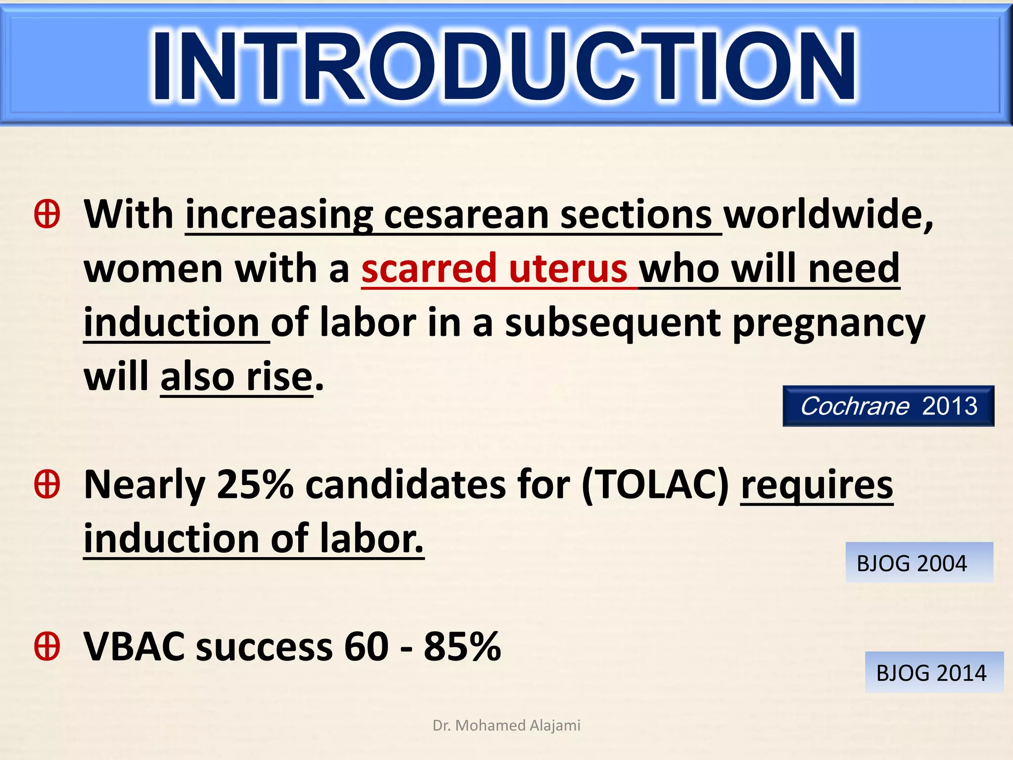 Cervical ripening in iol in scarred uterus | PPT