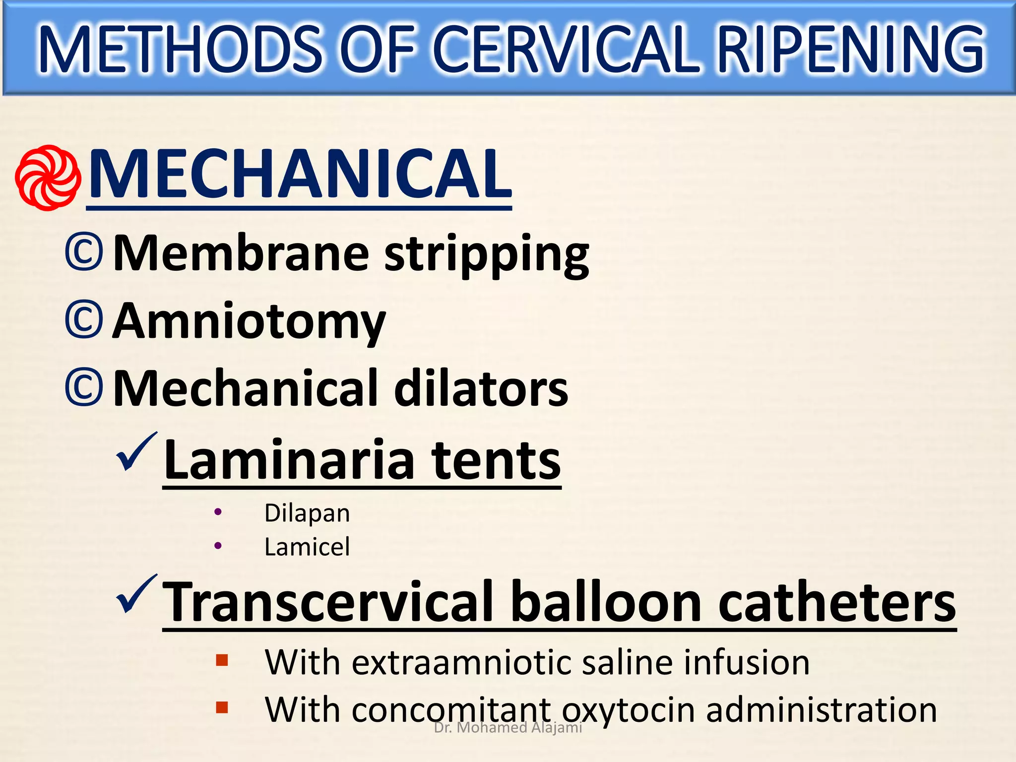 Cervical ripening in iol in scarred uterus | PPT
