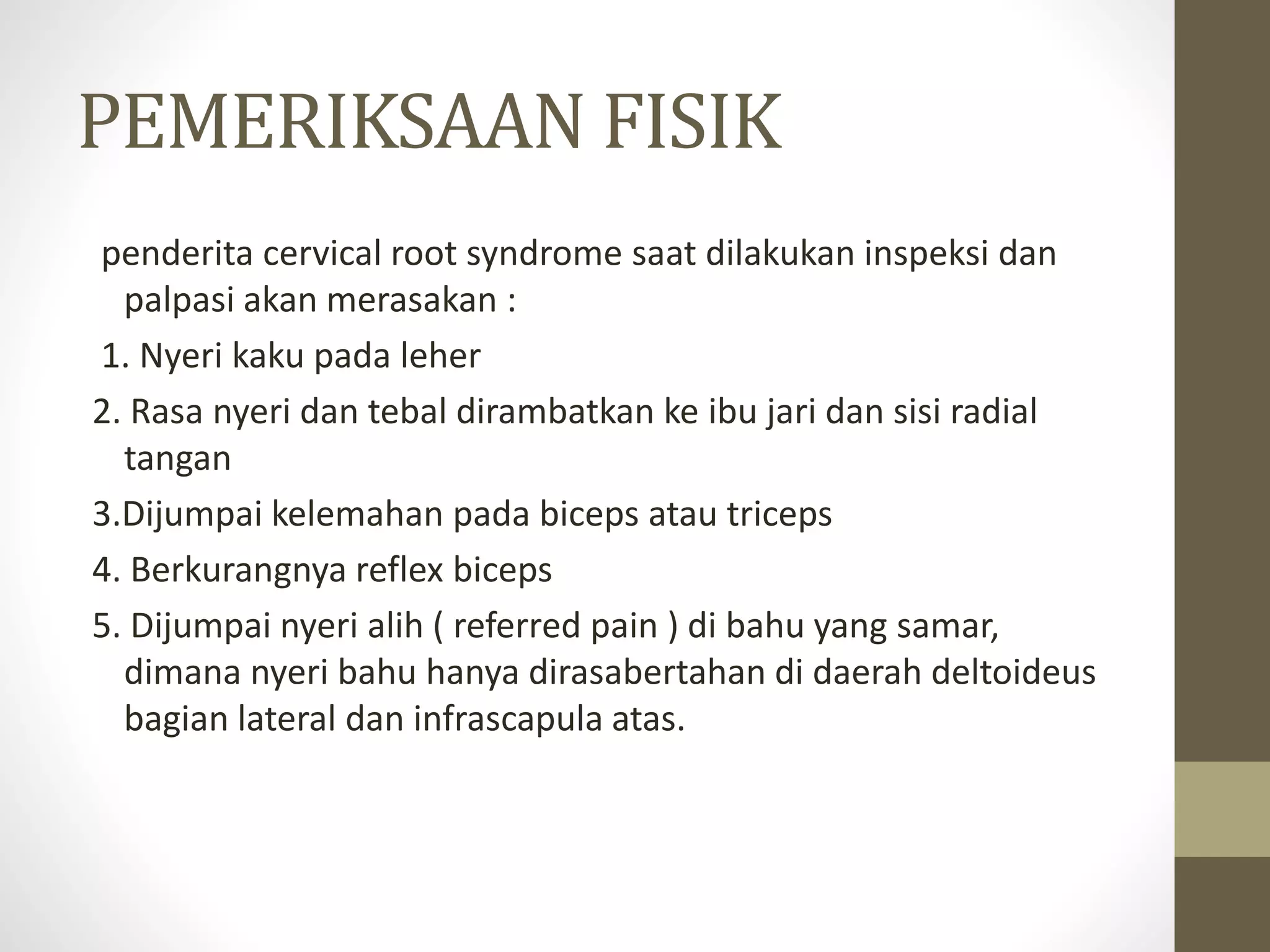 Cervical Root Syndrome.pptx