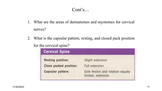 Cervical spine which are 7 in number and thoracic .pdf