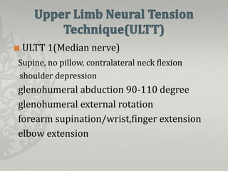 Cervical spine neural tension technique | PPTX