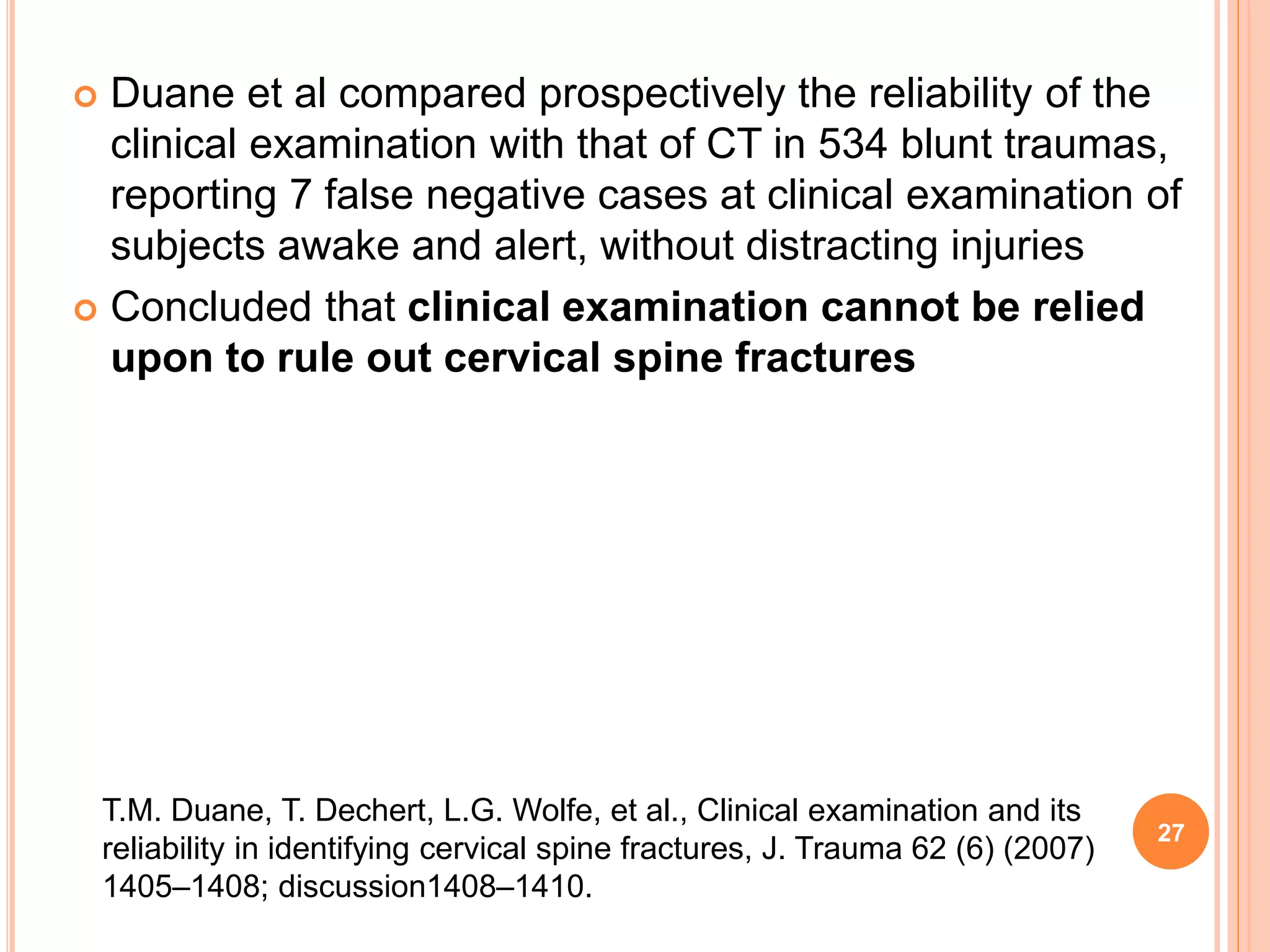 Cervical spine fracture radiology, classification and management | PPTX