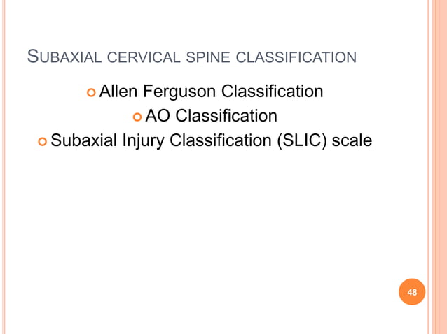 Cervical spine fracture radiology, classification and management | PPTX ...