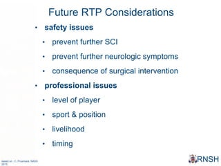 Cervical Spine Injuries in Sport - Dr Jonathon Ball | PPTX