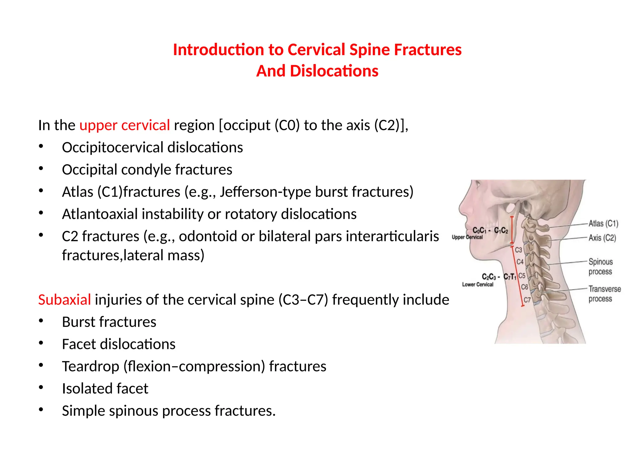 Cervical spine injuries - Upper nd Lower | PPTX