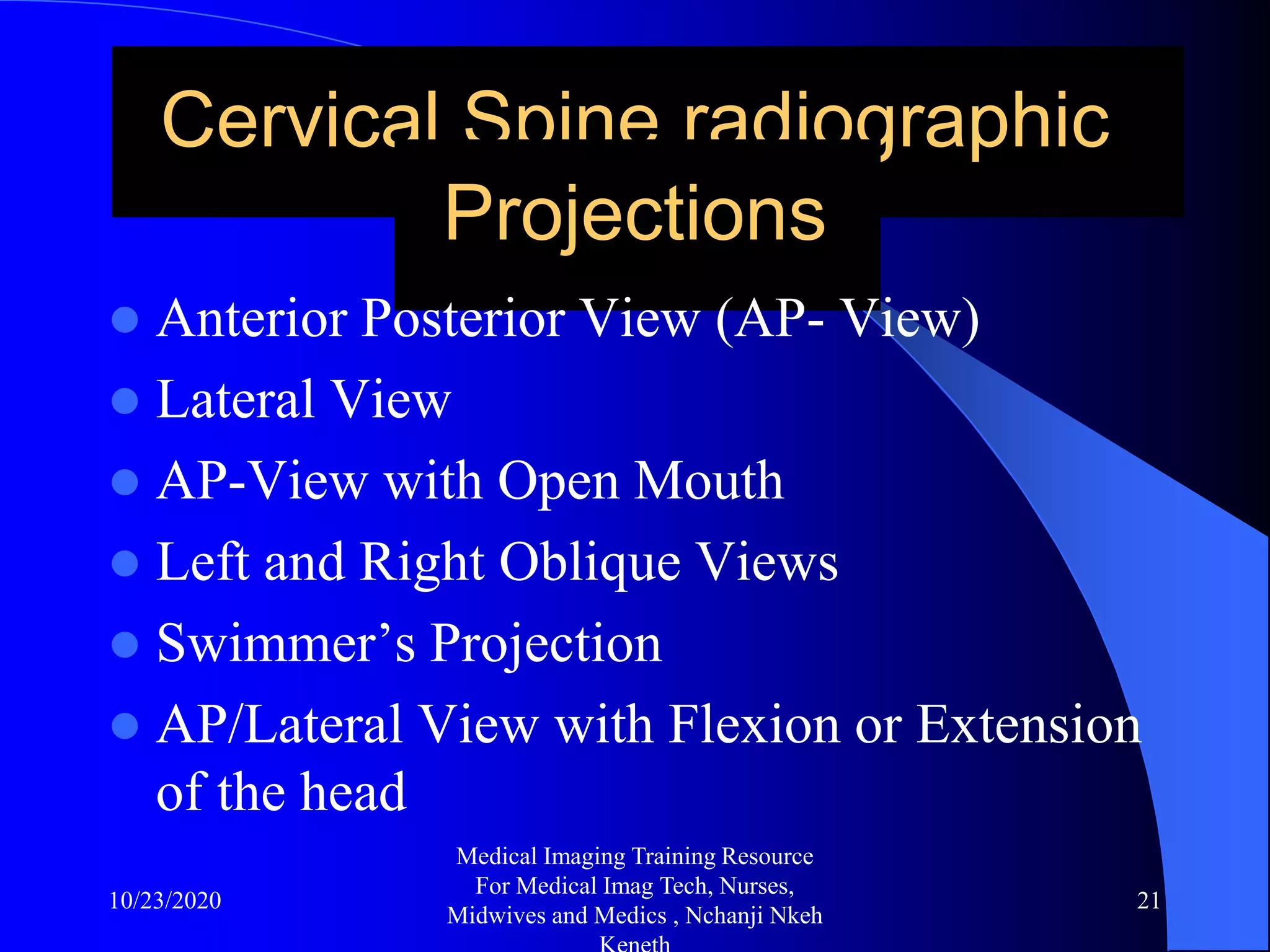 Cervical spine x ray and pathologies radiology training resource ...