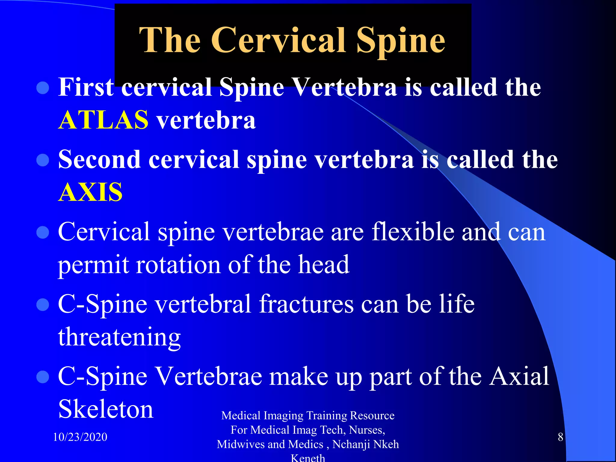 Cervical spine x ray and pathologies radiology training resource ...