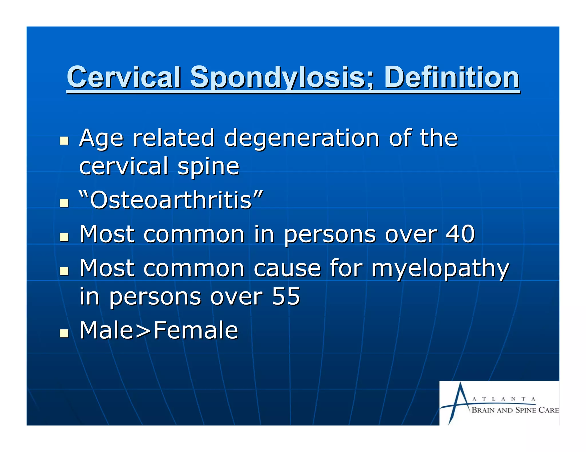 Cervical spondylosis | PDF