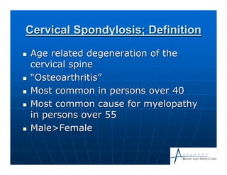 Cervical spondylosis | PDF