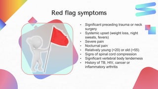 Neck pain case presentation - Cervical spondylosis | PPSX