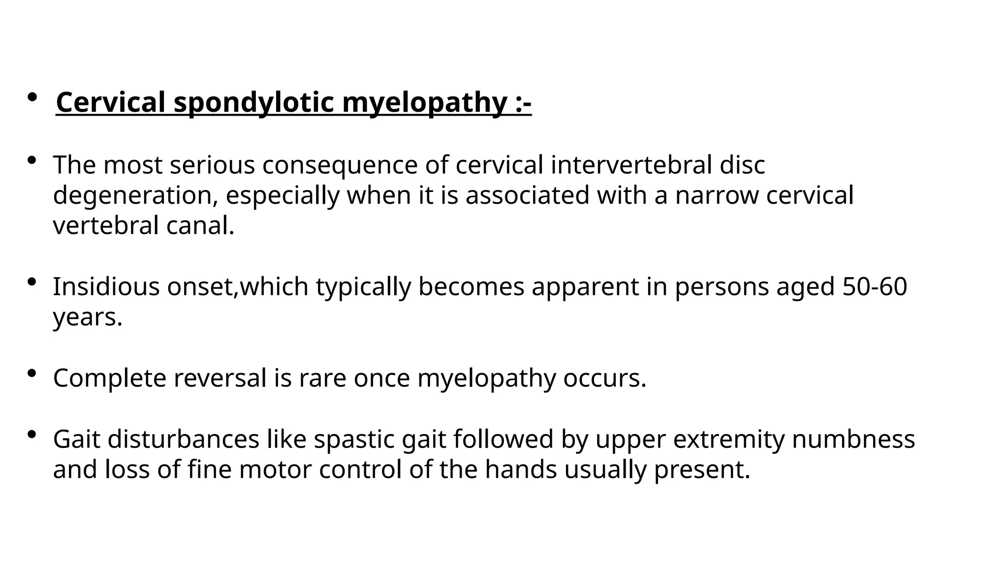 Cervical spondylosis and cervical radiculopathy | PPTX