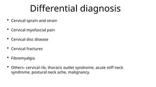 Cervical Spondylosis and associated conditions | PPTX