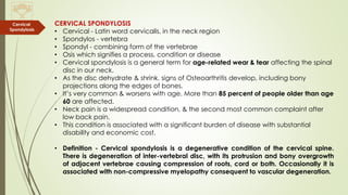Cervical Spondylosis - An Overview of Degenerative Cervical Spine ...