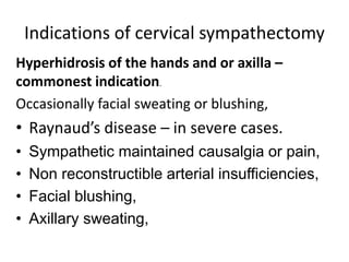 Cervical sympathectomy | PPTX