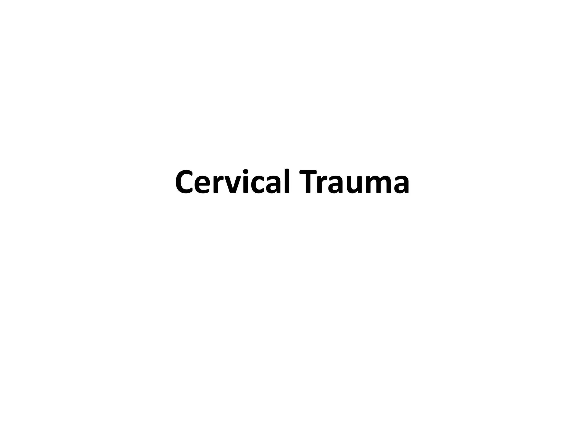 Cervical trauma | PPT