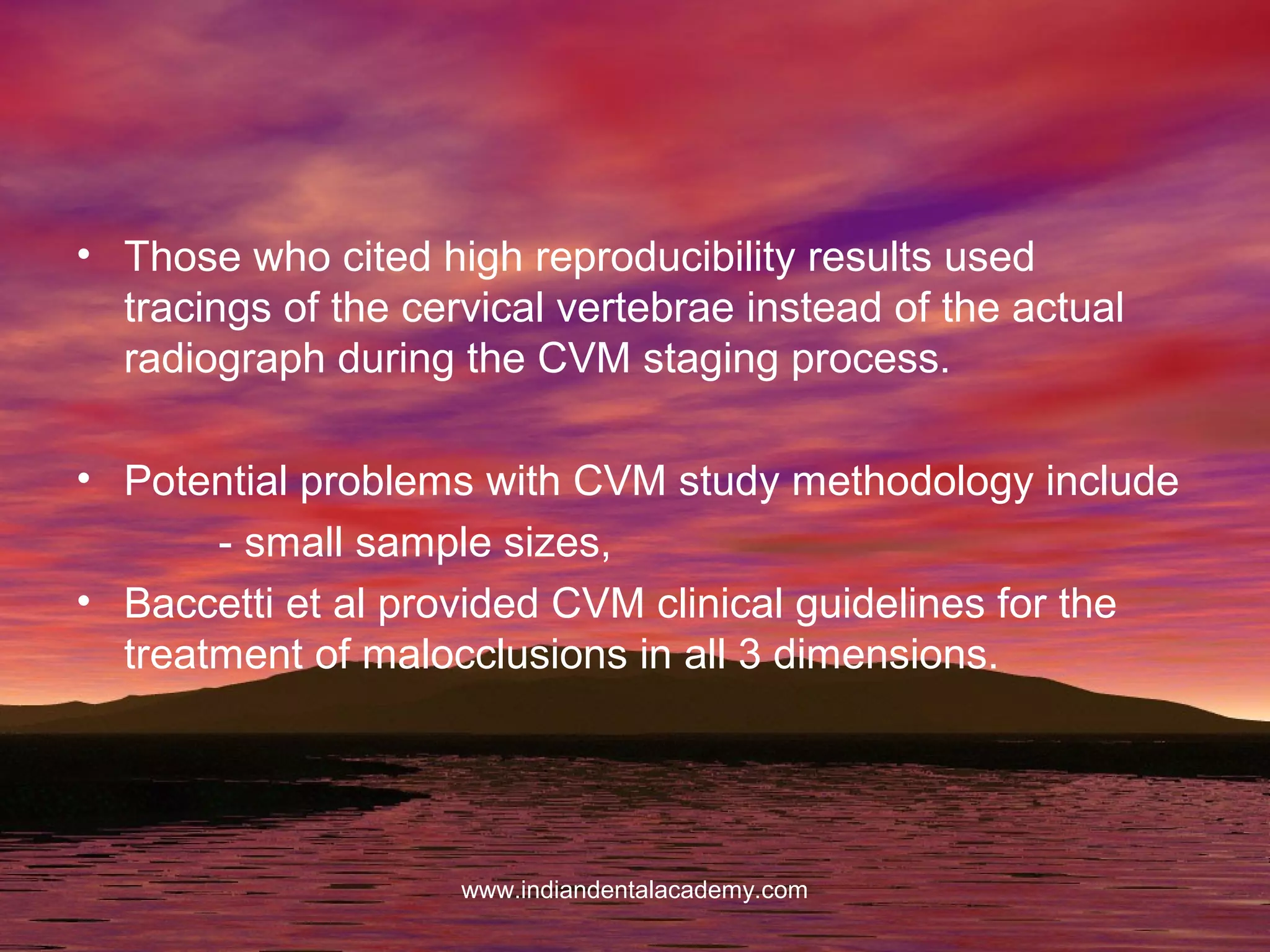 Cervical vertebrae maturation method | PPT