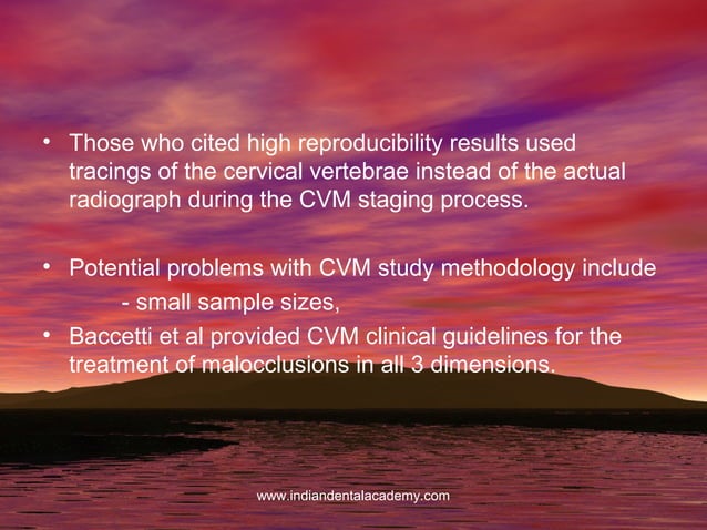 Cervical vertebrae maturation method | PPT