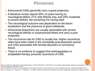 Cervicocerebral Arterial Dissections | PPTX