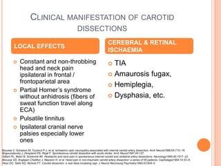 Cervicocerebral Arterial Dissections | PPTX