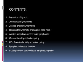 cervicofacial lymphadenopathy.powerpointtx | PPTX