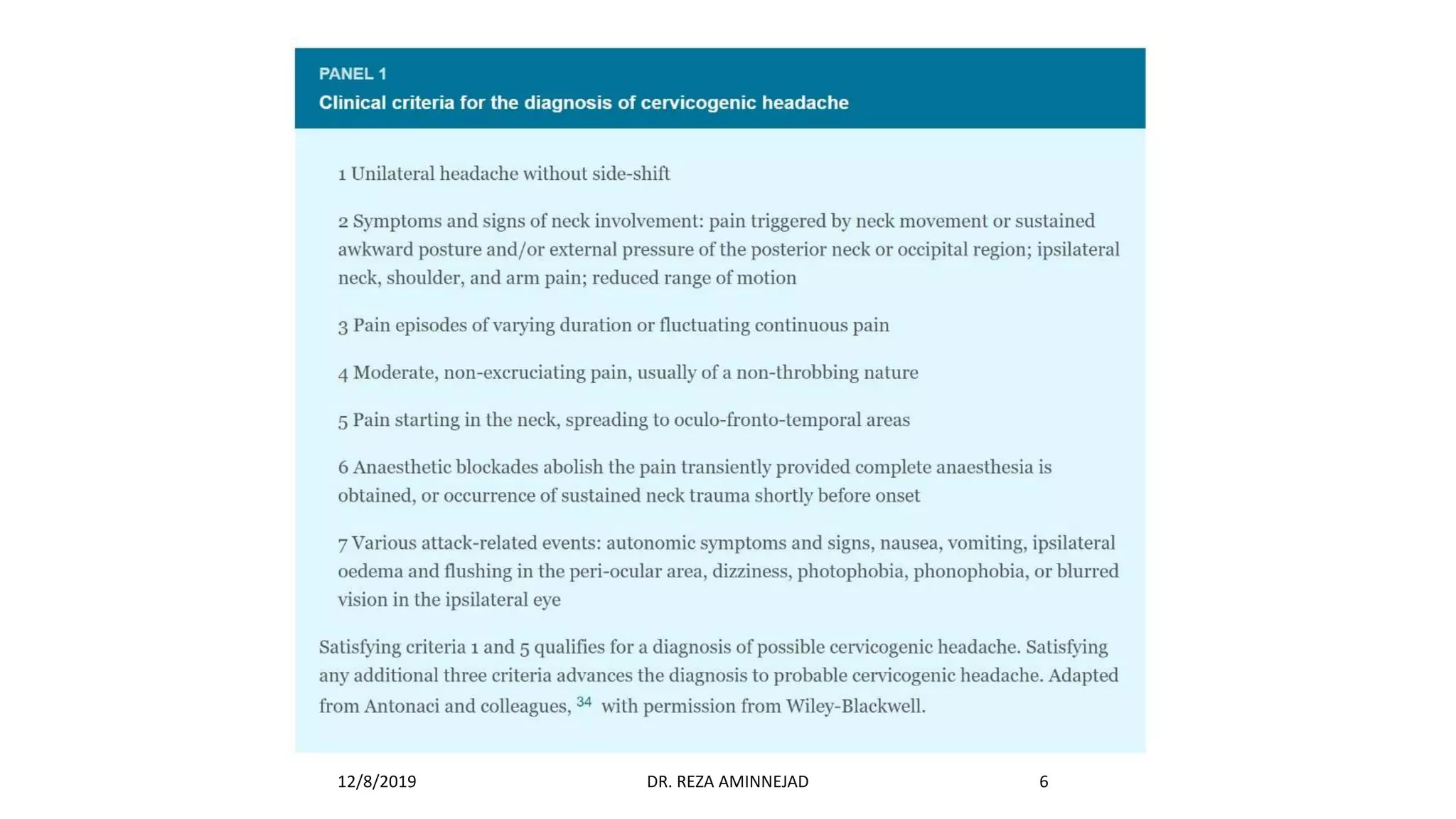 Cervicogenic Headache Following Lower Cervical RF Neurotomy | PPTX