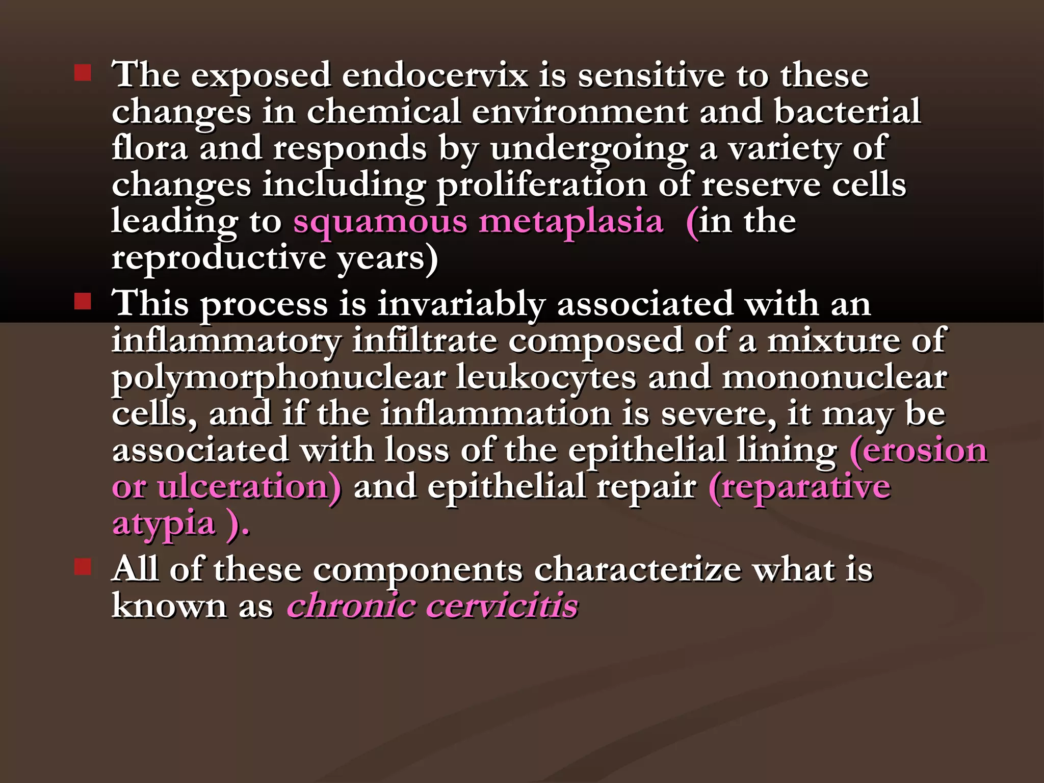 Pathology Of The Cervix Ppt