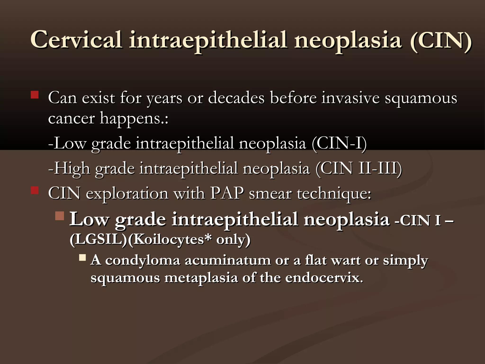 PATHOLOGY OF THE CERVIX | PPT