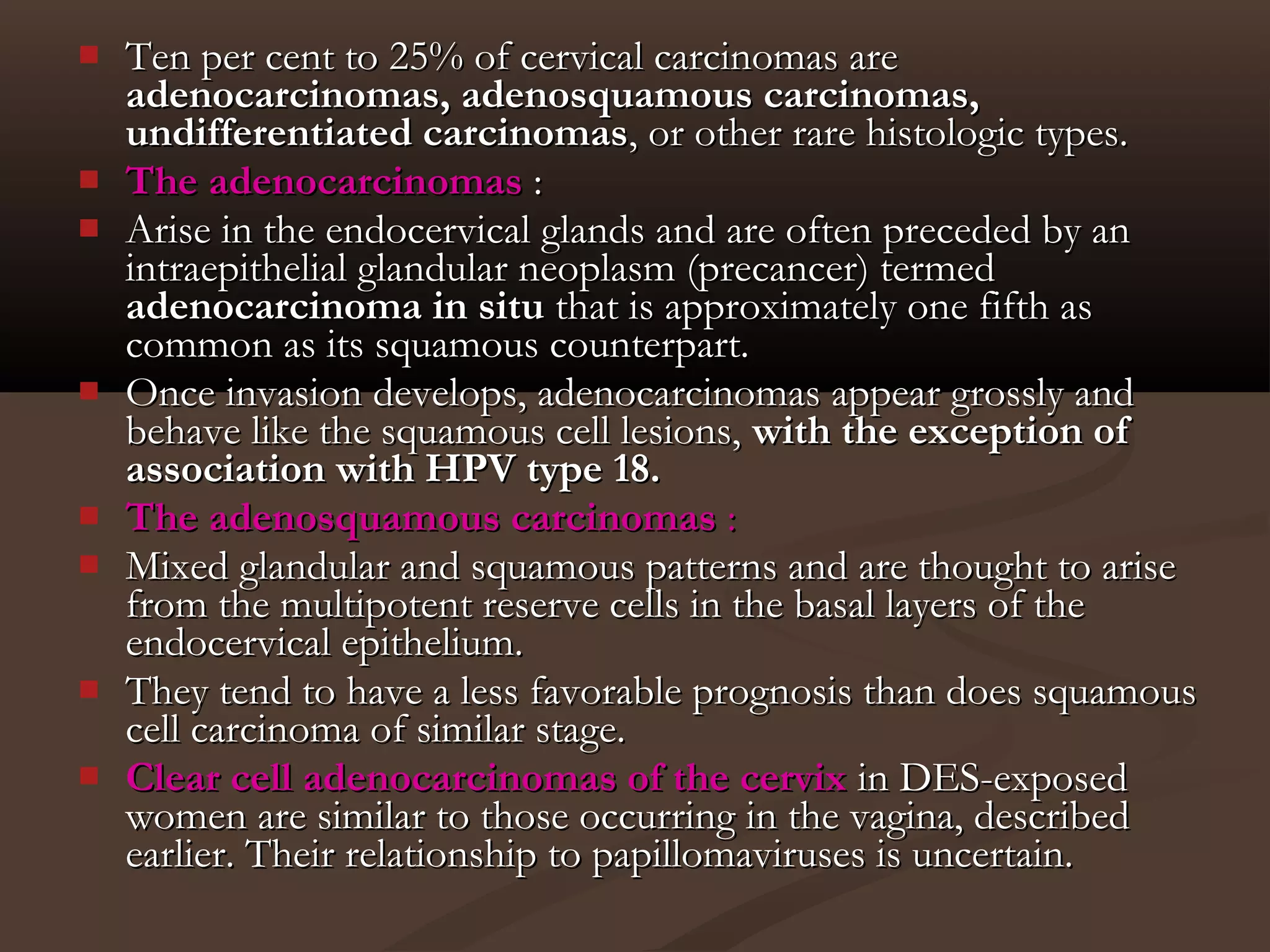 PATHOLOGY OF THE CERVIX | PPT