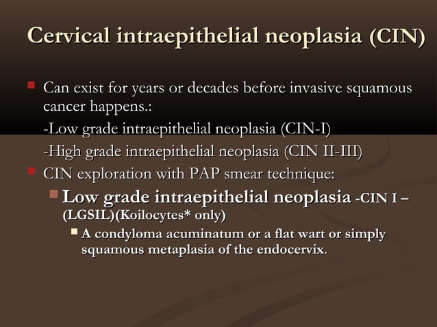 PATHOLOGY OF THE CERVIX | PPT | Reproductive Health | Diseases and ...