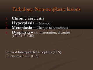 PATHOLOGY OF THE CERVIX | PPT