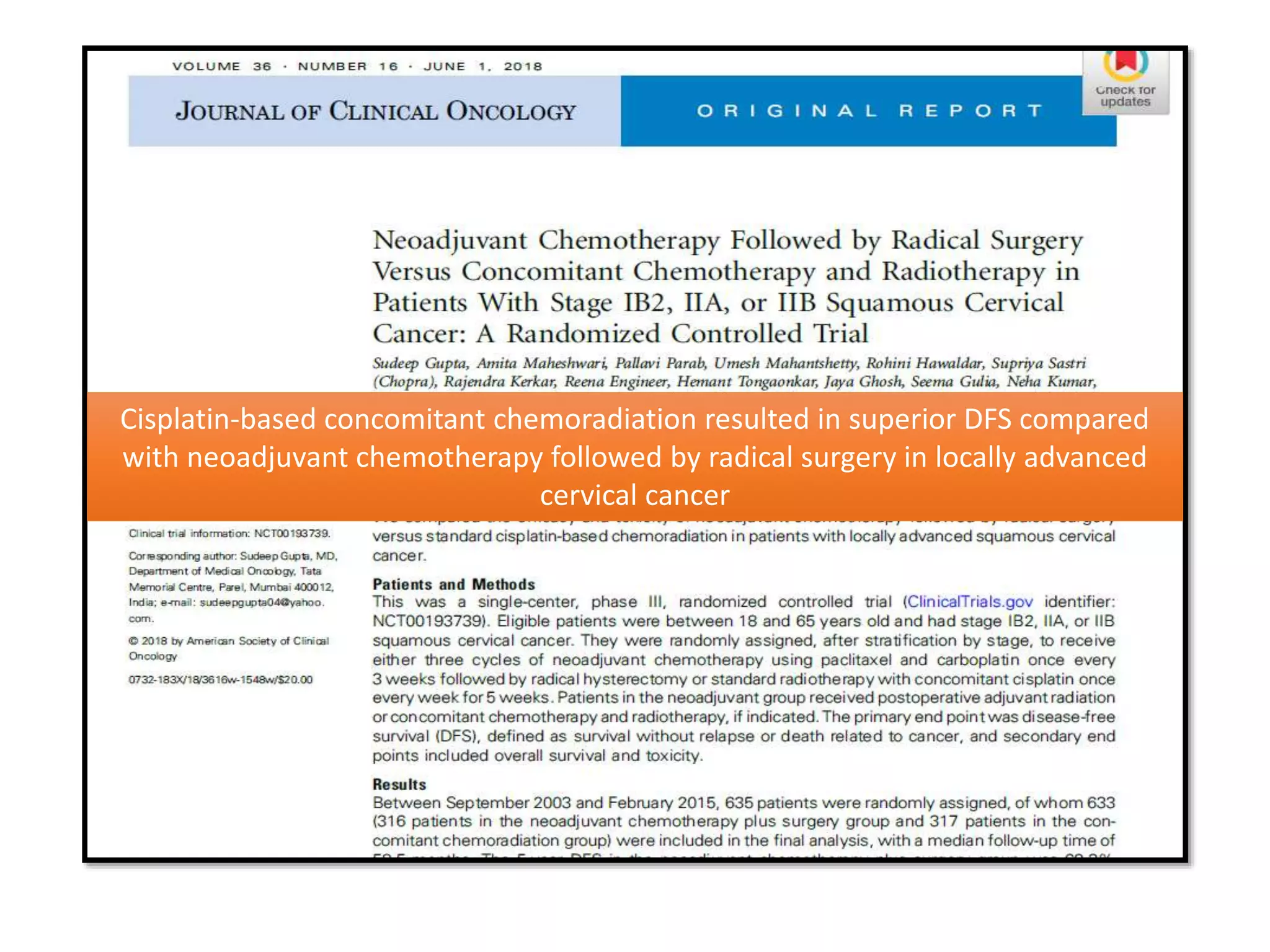 Cervix cancer panel discussion | PPTX