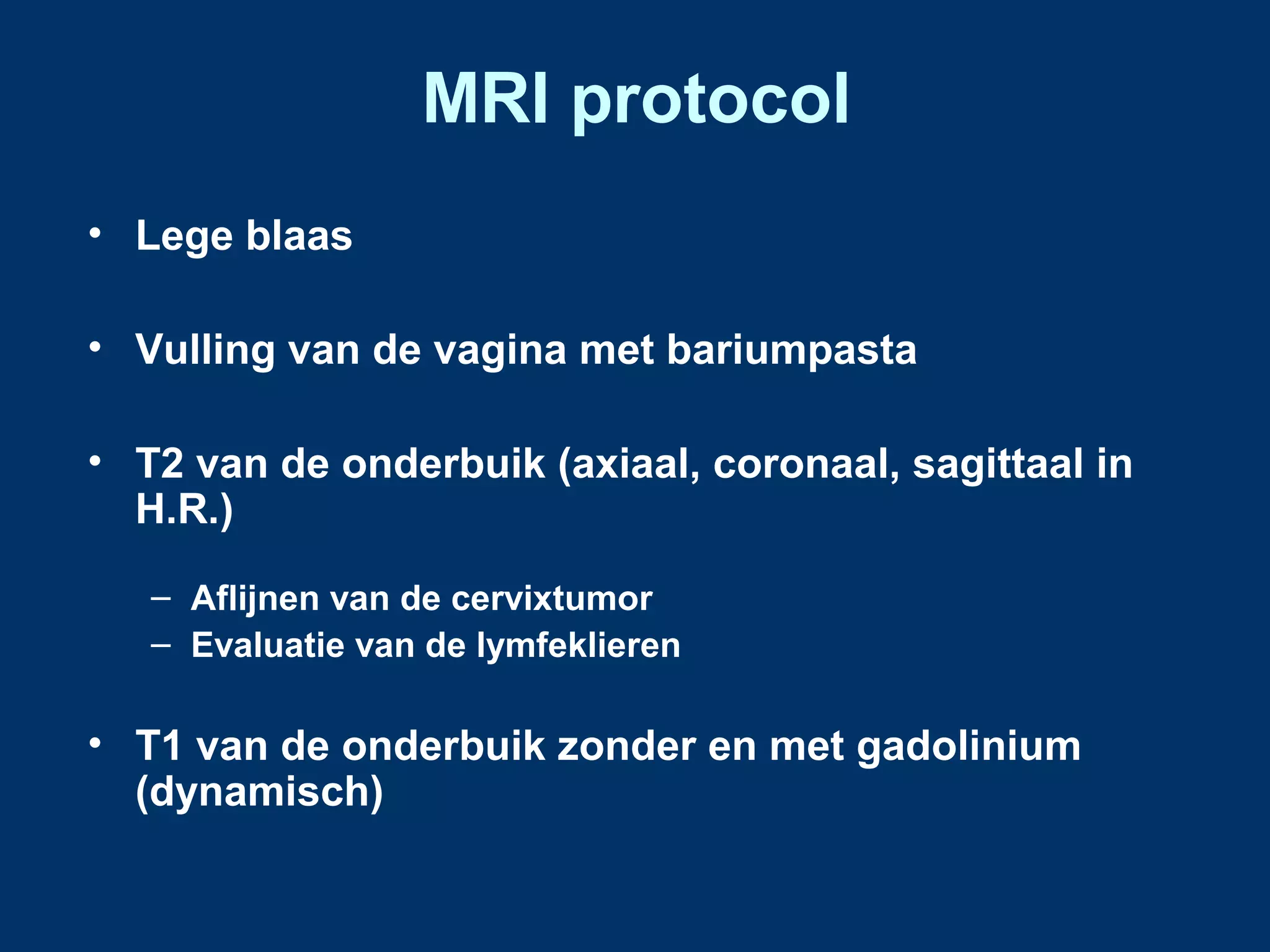 Cervixcarcinoom mri | PPT