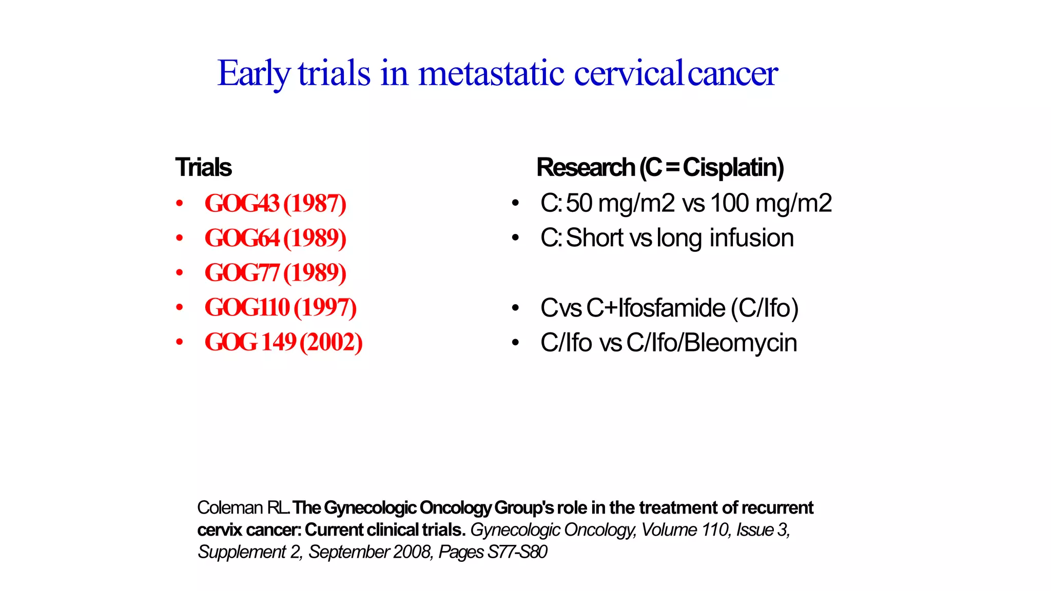 Cervix landmark trials- kiran | PPTX