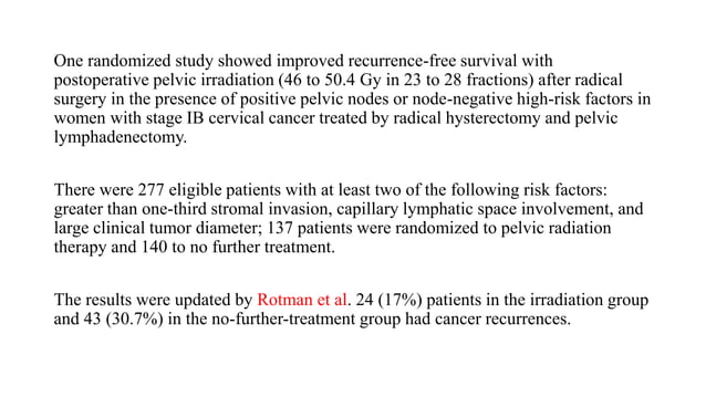 Cervix landmark trials- kiran | PPTX | Cancer | Diseases and Conditions