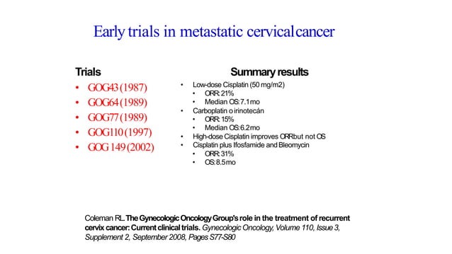 Cervix landmark trials- kiran | PPTX | Cancer | Diseases and Conditions