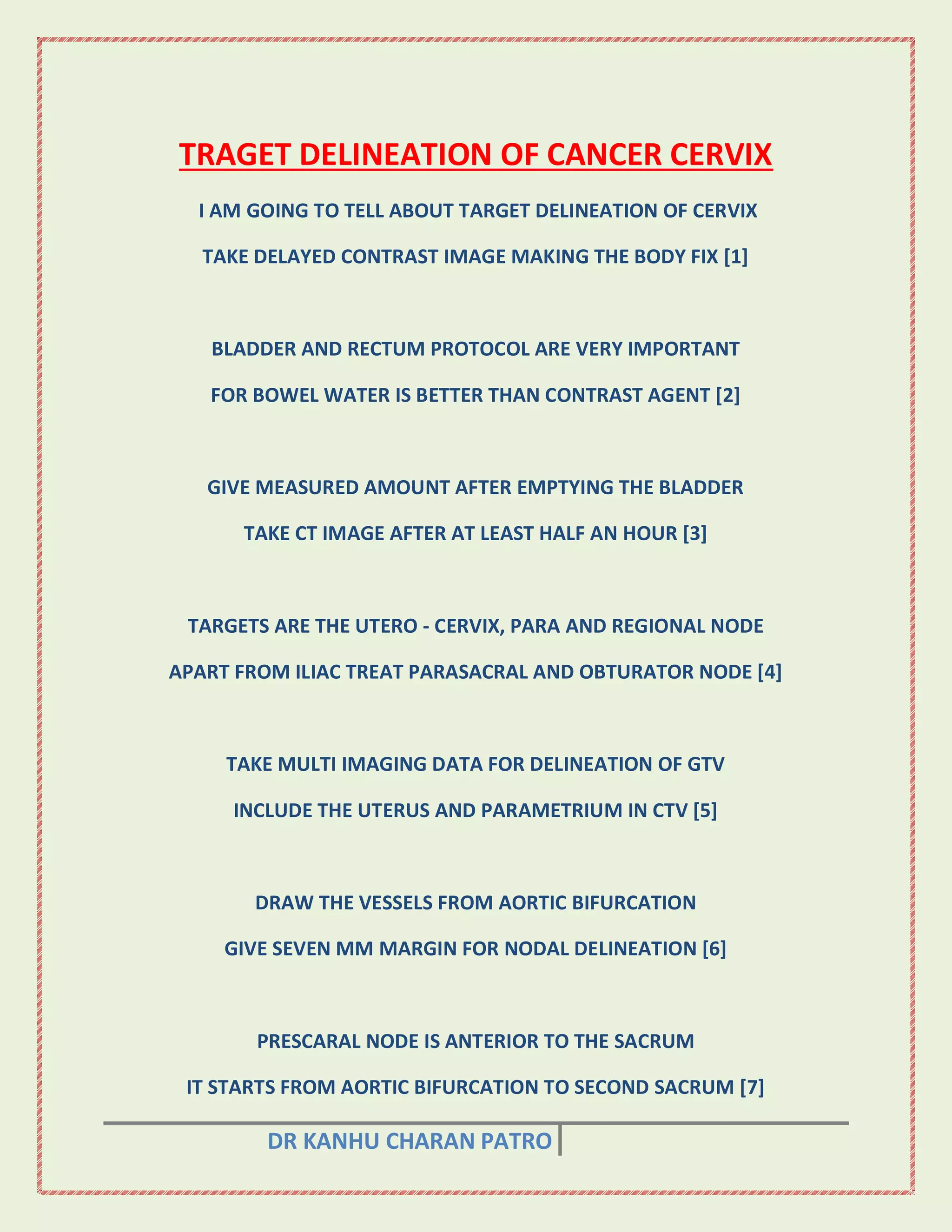 TARGET DELINEATION CANCER CERVIX | PDF | Medical Health
