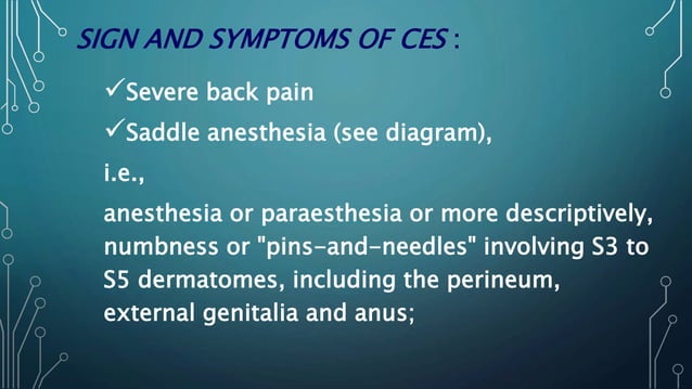 Cauda equina syndrome | PPTX