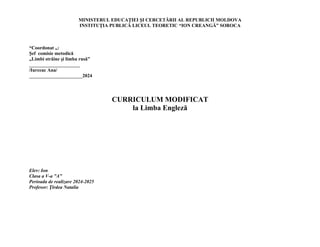 Planuirea de lunga durata,clasa a 5 limba a 2 | DOC