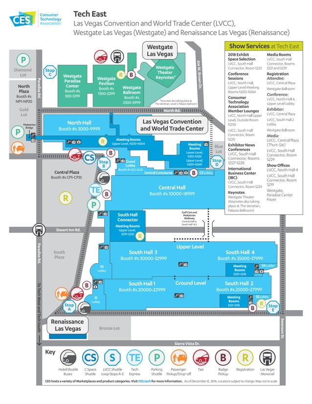 CES 2017 Show Floor Maps | PDF | Casino and Gambling Video Games ...