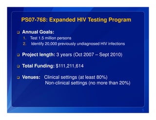 CDC’s Expanded HIV Testing Program: Successes, Best Practices and ...