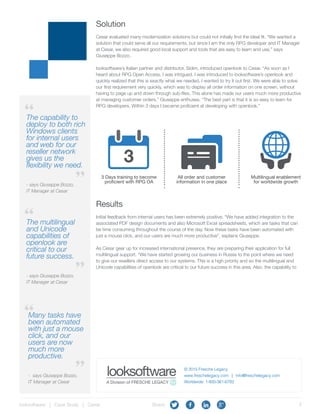 looksoftware Case Study: Cesar | PDF