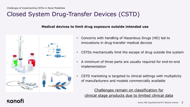 CHALLENGES OF IMPLEMENTING CSTDs IN NOVEL MODALITIES | PPT