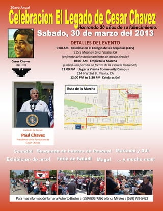 Cesar chavez flyer 2013 kings county | PDF