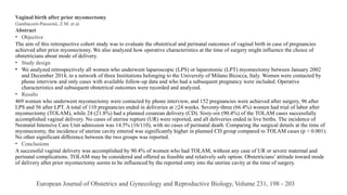 CEASAREAN DELIVERY POST MYOMECTOMY. pptx | PPTX