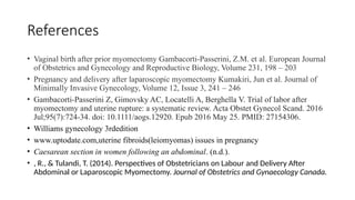 CEASAREAN DELIVERY POST MYOMECTOMY. pptx | PPTX