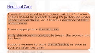 Cesarean section, NICE Guideline 2021 explained on PPT | PPTX