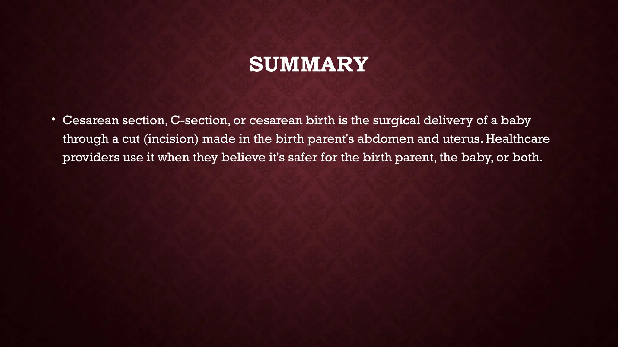 CESAREAN SECTION / OPERATIVE OBSTETRICS.pptx